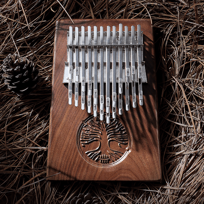 Kalimba Chromatic 24/34 Key Hluru Tree Of Life w/Case