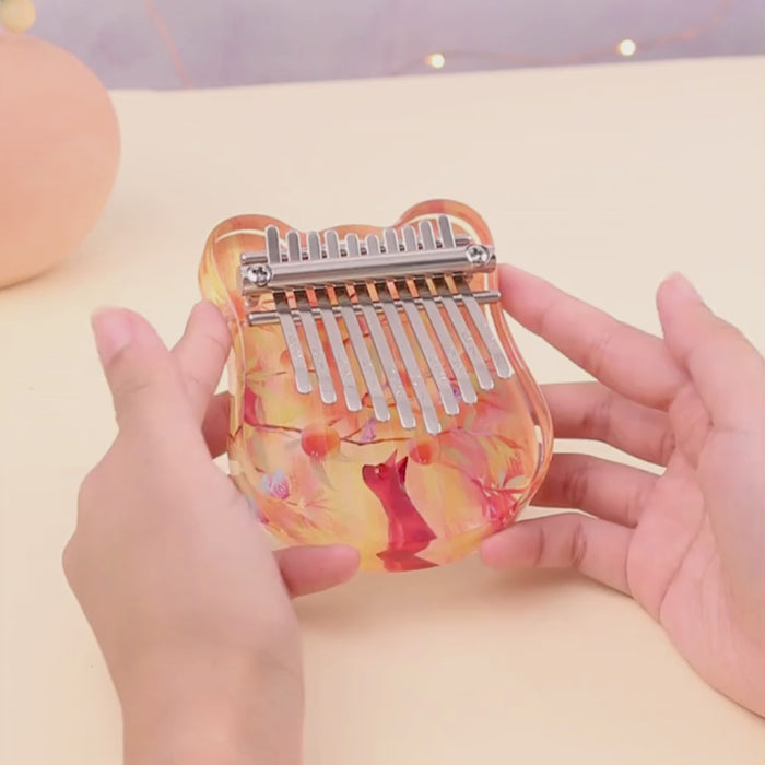 Kalimba Cute Mini Acrylic 10 Key (4 designs)